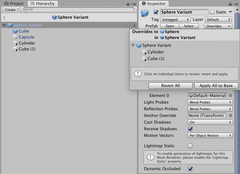 プレハブの親子関係とNested PrefabsとPrefab Variants | ゲームの作り方! プレハブの親子関係とNested PrefabsとPrefab Variants | ゲームの作り方!